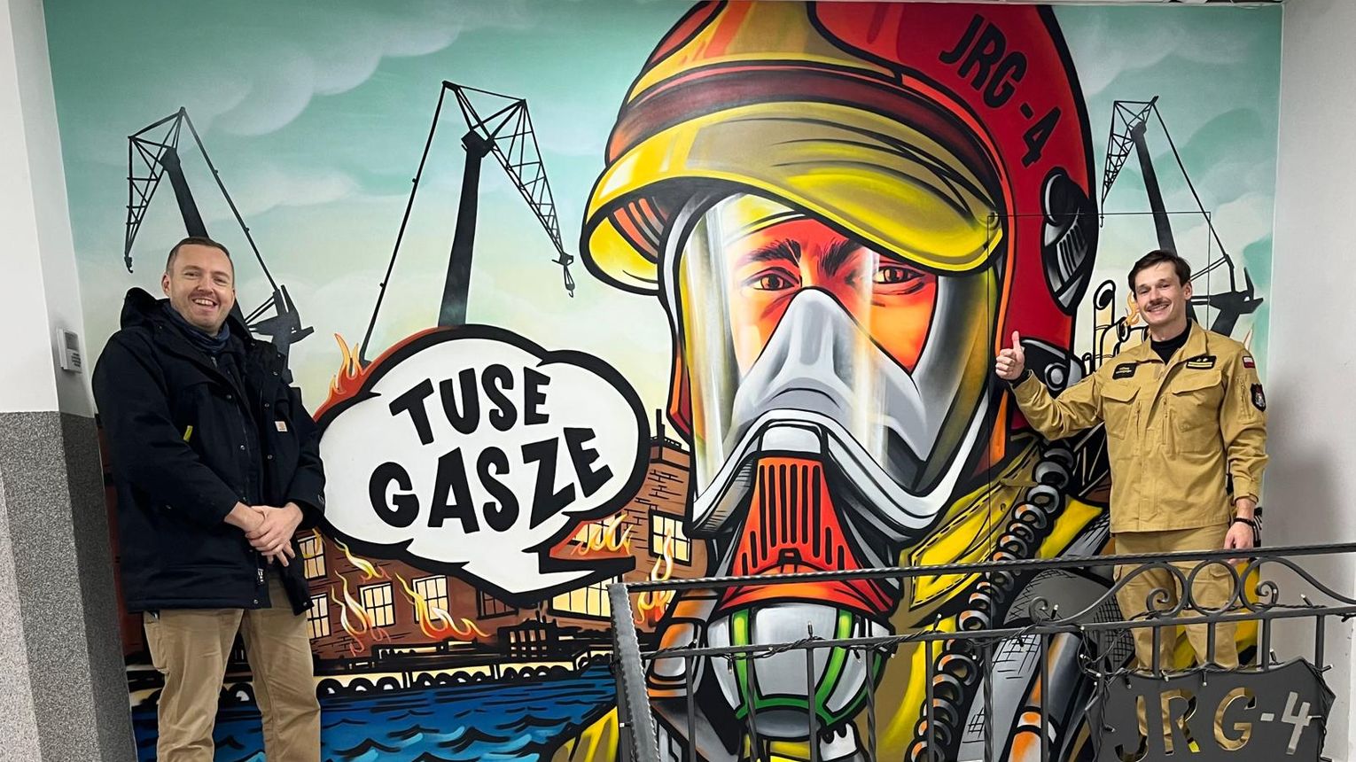"Tuse gasze". Strażacy z Gdańska mają swój mural!