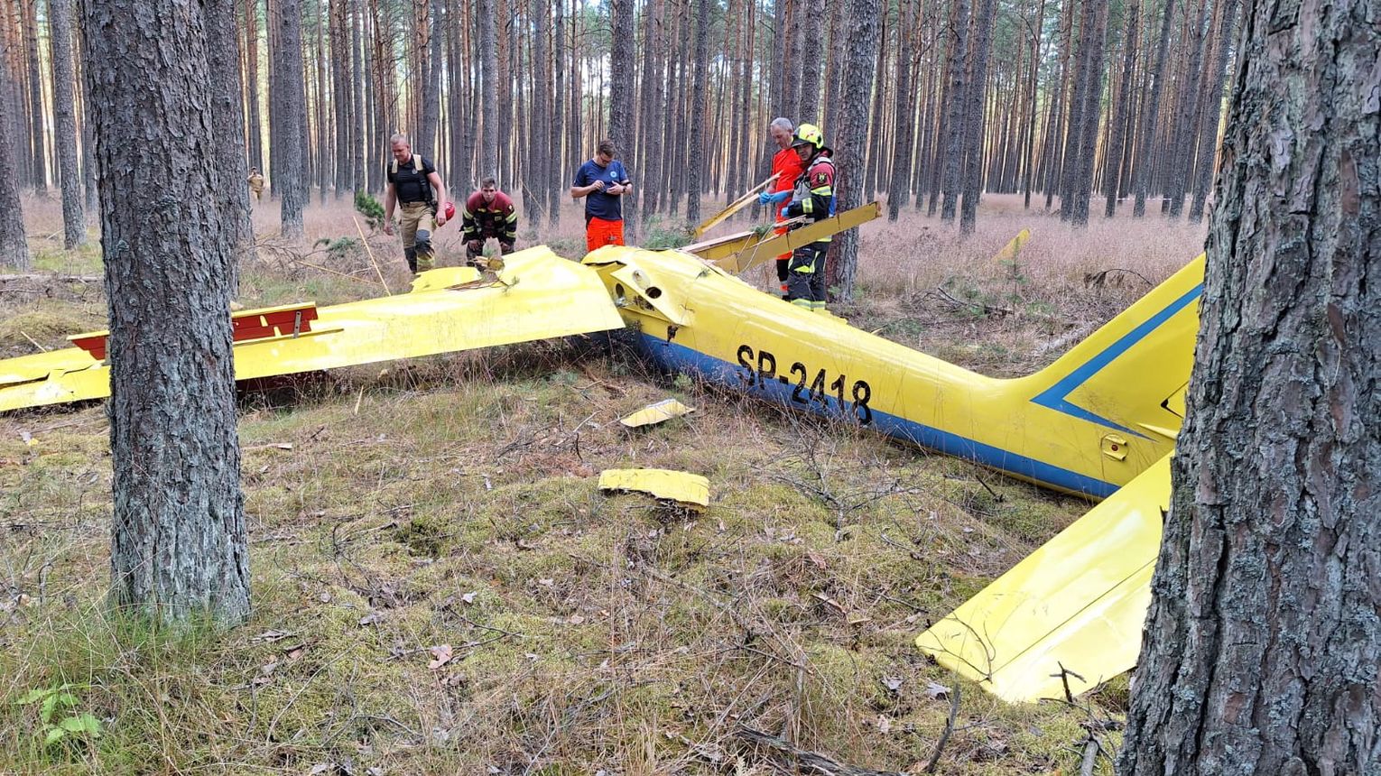 Wypadek szybowca koło Borska! Nie żyje pilot
