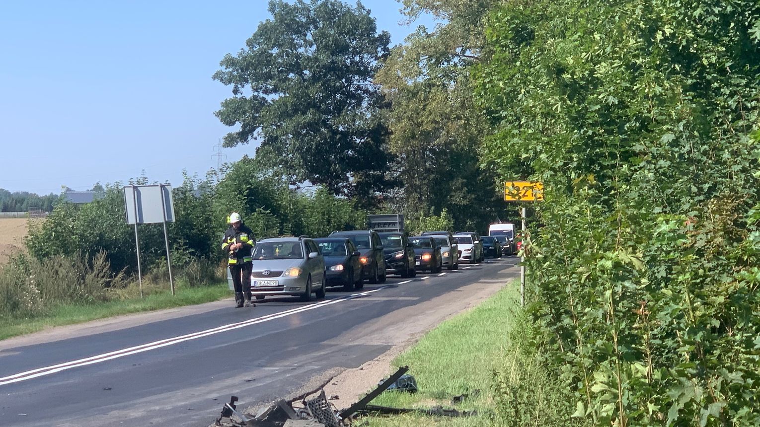 Wypadek w Małym Klinczu. Utrudnienia w ruchu
